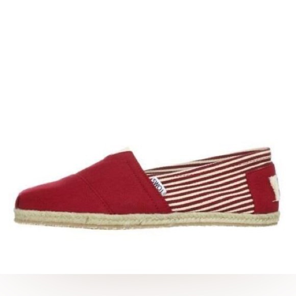 Toms | Shoes | Toms University Classic Rope Slipon Red Stripe | Poshmark
